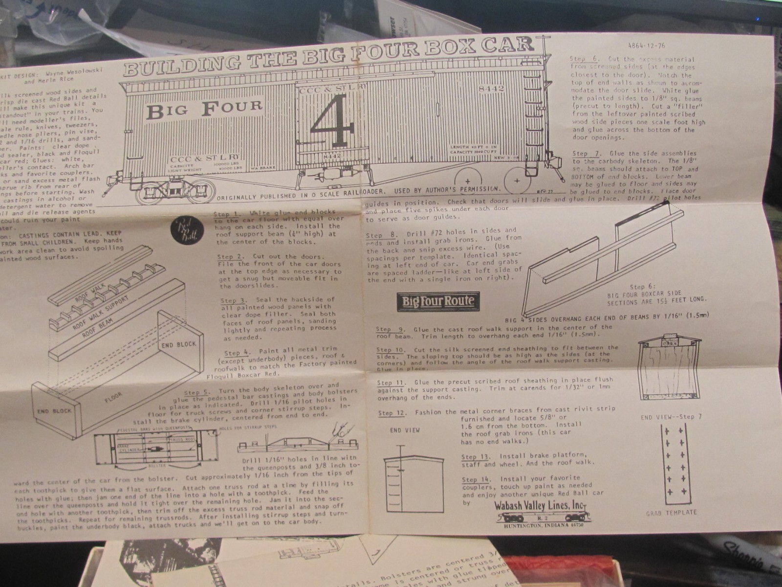 Vintage Limited Edition HO 1:87 RED BALL 4 Freight CAR KITS | eBay