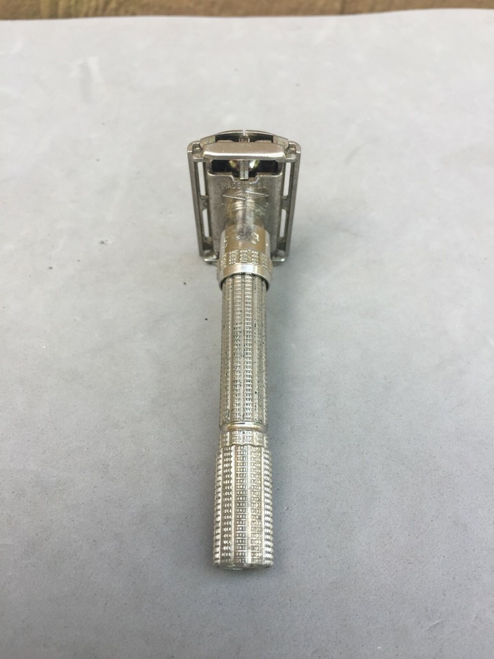 Gillette Safety Shaving Razor H3 Date Code Vintage Adjustable 1-9 ...