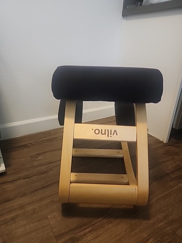 VILNO Ergonomic Kneeling Office Chair - Rocking Home & Work Wooden ...