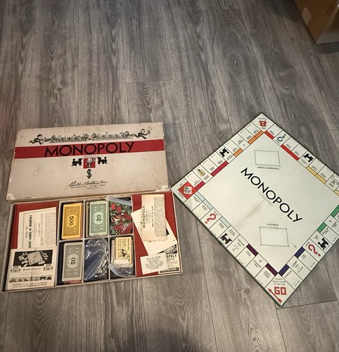 Vintage Monopoly White Box Set No. 9 Double Patent Number Complete | eBay
