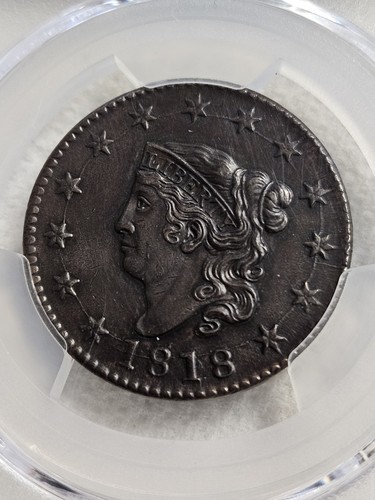 1818 LARGE CENT, N-10, PCGS ALMOST UNCIRCULATED-CLEAN | eBay