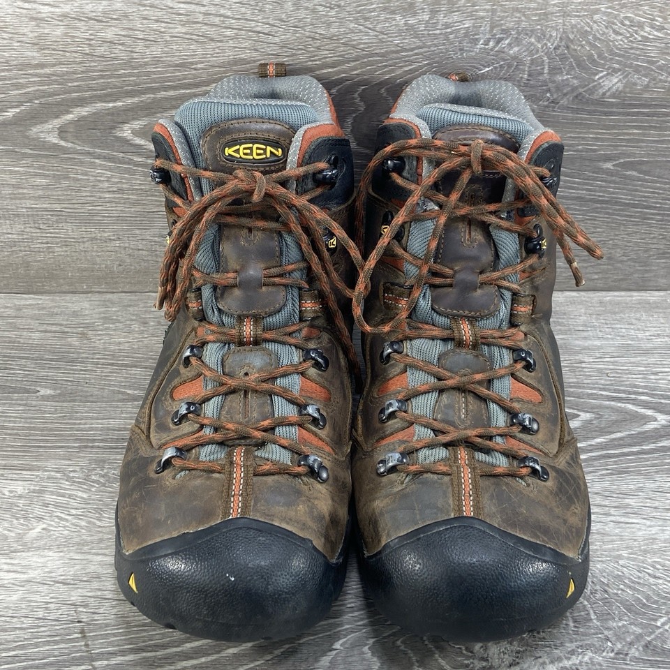 Keen Pittsburgh Work Boots Waterproof Soft Toe Leather Brown Mens Size ...