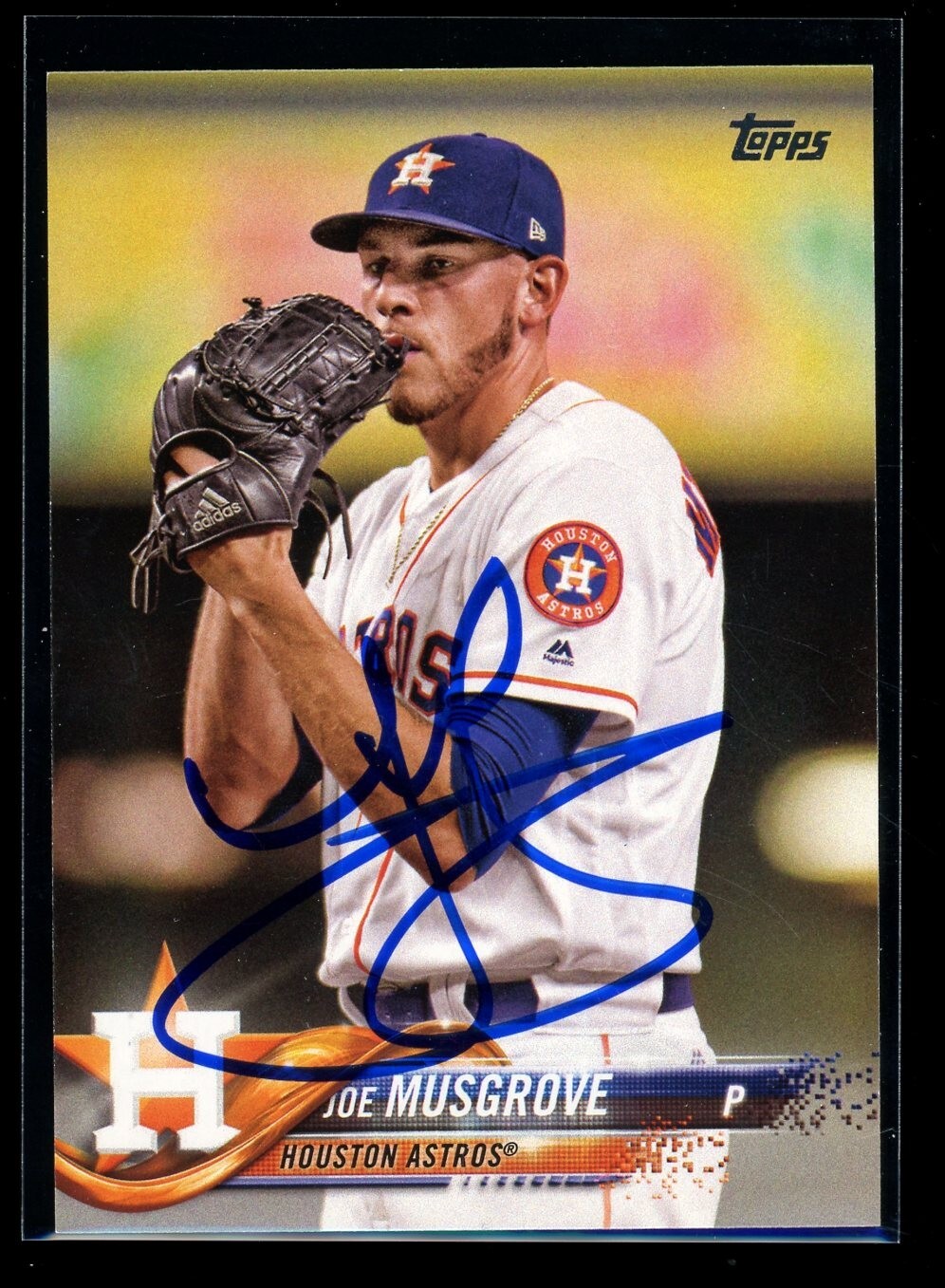 2018 Topps JOE MUSGROVE Signed Card autograph auto ASTROS NO HITTER ...