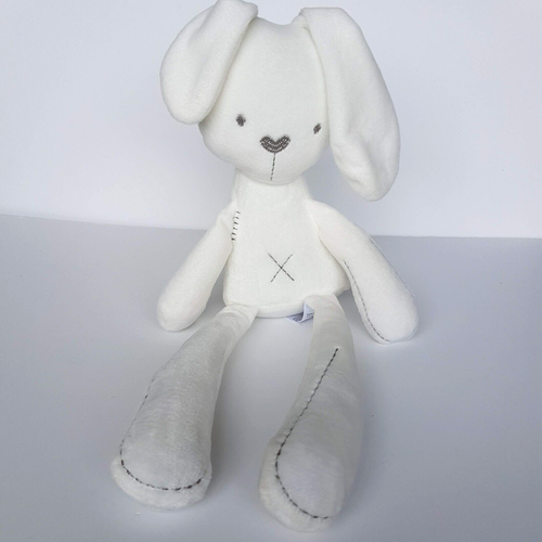 OLLIE'S PLACE Bunny Rabbit BABY Lovey Comforter Toy White Ivory Plush ...