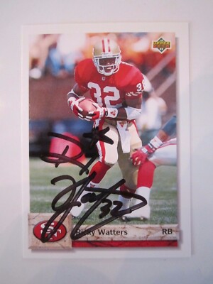 1992 RICKY WATTERS #547 FOOTBALL CARD - AUTOGRAPHED - TUB SC-3 | eBay