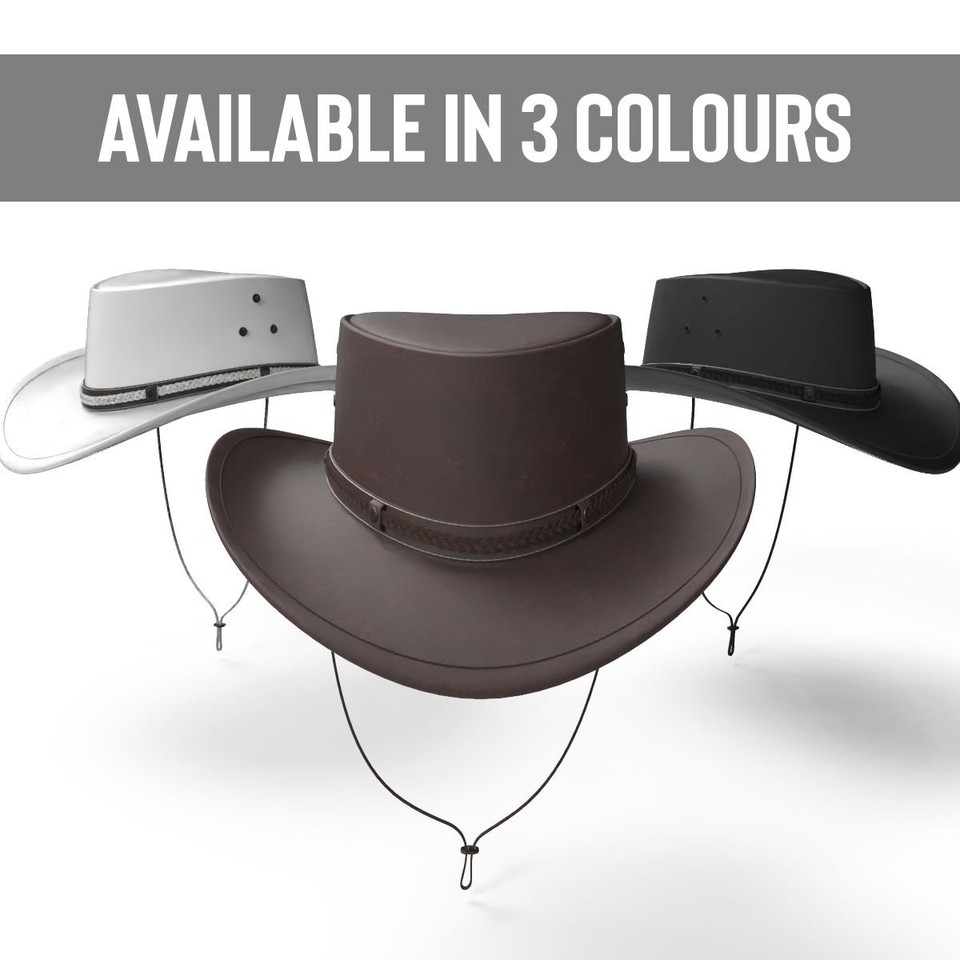 Men and Women Genuine Leather Cowboy Western Hat | eBay