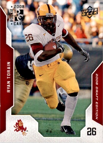 2008 Upper Deck Draft Edition Ryan Torain Rookie Arizona State Sun ...