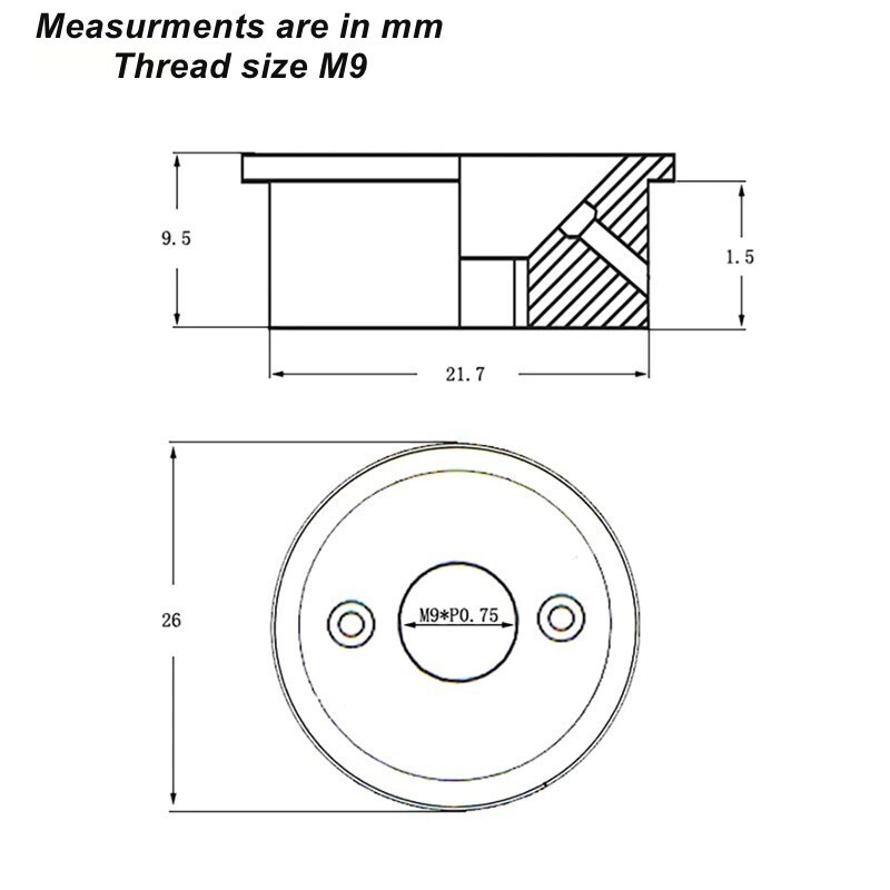 Output Jack & Plate Cup Socket Recessed Electrosocket For Telecaster ...