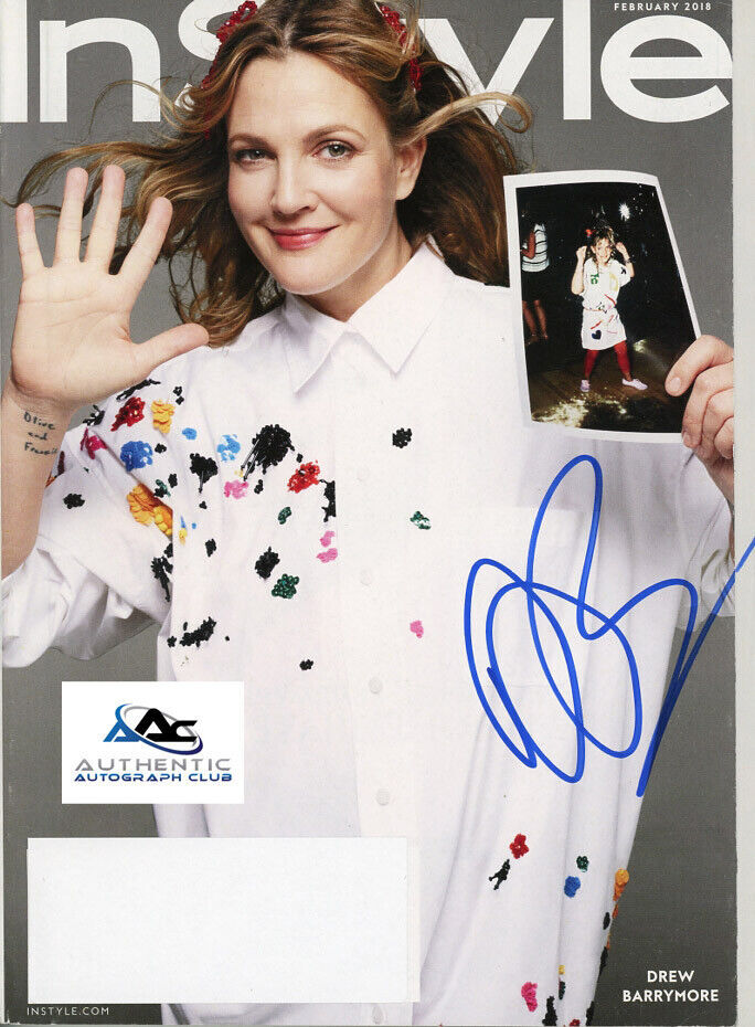DREW BARRYMORE AUTOGRAPH SIGNED INSTYLE MAGAZINE COA | eBay