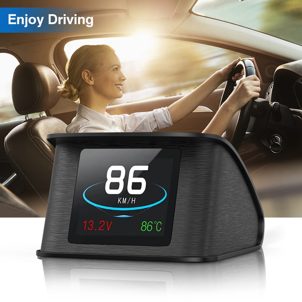 Car Heads Up Display OBD2 EOBD Data Stream Fuel Volt KM/h MPH Water ...