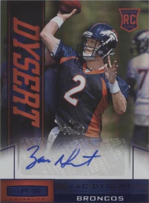 2013 Panini Rookies & Stars Longevity - Rookie Zac Dysert #199 Sapphire ...