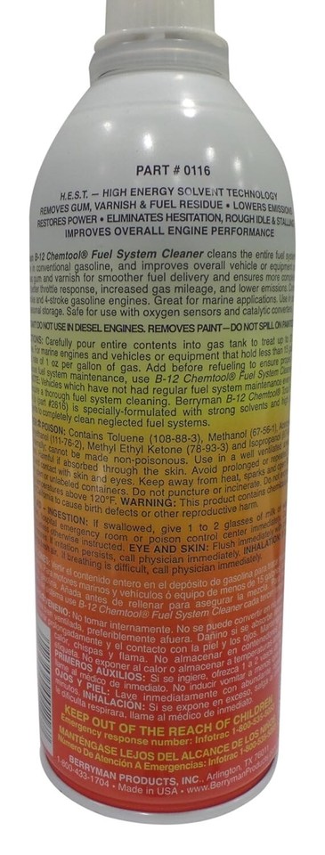 B-12 0116 Chemtool Fuel Injector Spray Can Cleaner 15 Ounce | eBay