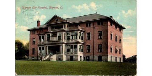 Warren City Hospital Ohio 1910 Postcard Acmegraph 3509 Nice Weather ...