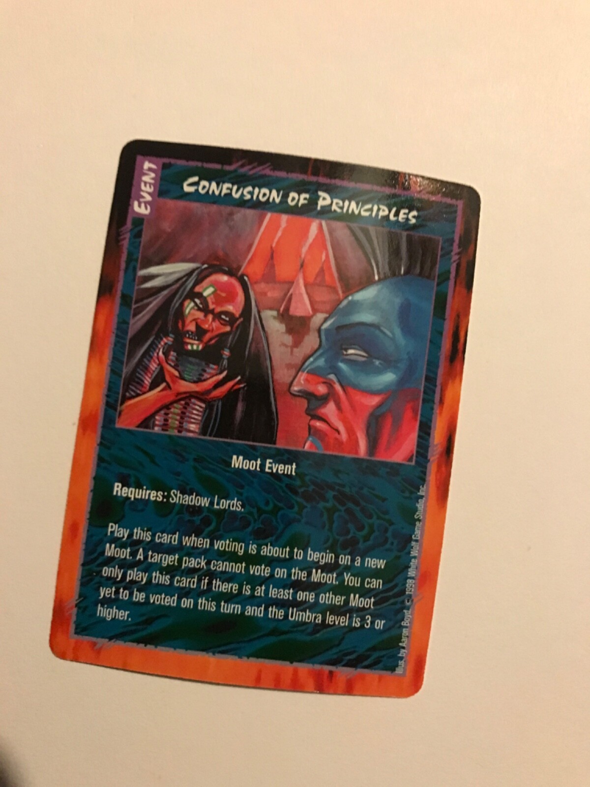 CONFUSION OF PRINCIPLES : RAGE LOFR CCG Sept Event card White Wolf ...