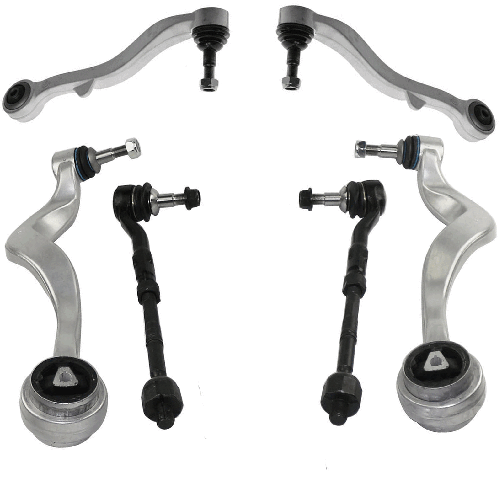 Front Control Arm Tie Rod Assembly Suspension Kit 6 Set for BMW 7 ...