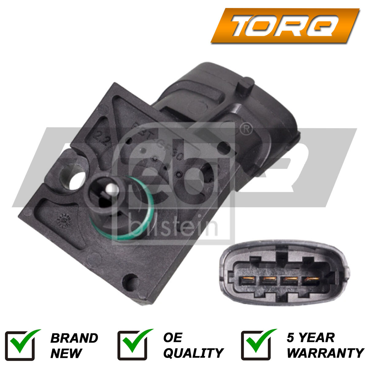 MAP Sensor Torq Fits Volvo XC60 V70 XC70 V60 V40 S60 S80 2.0 D 2.4 ...