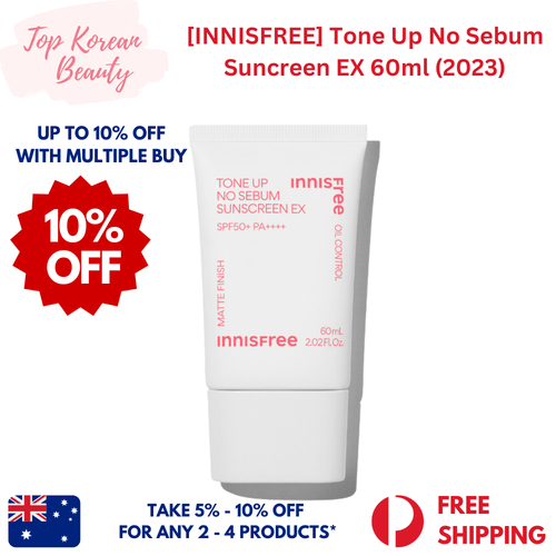 [INNISFREE] Tone Up No Sebum Sunscreen SPF50+ PA++++ 60ml K-Beauty ...