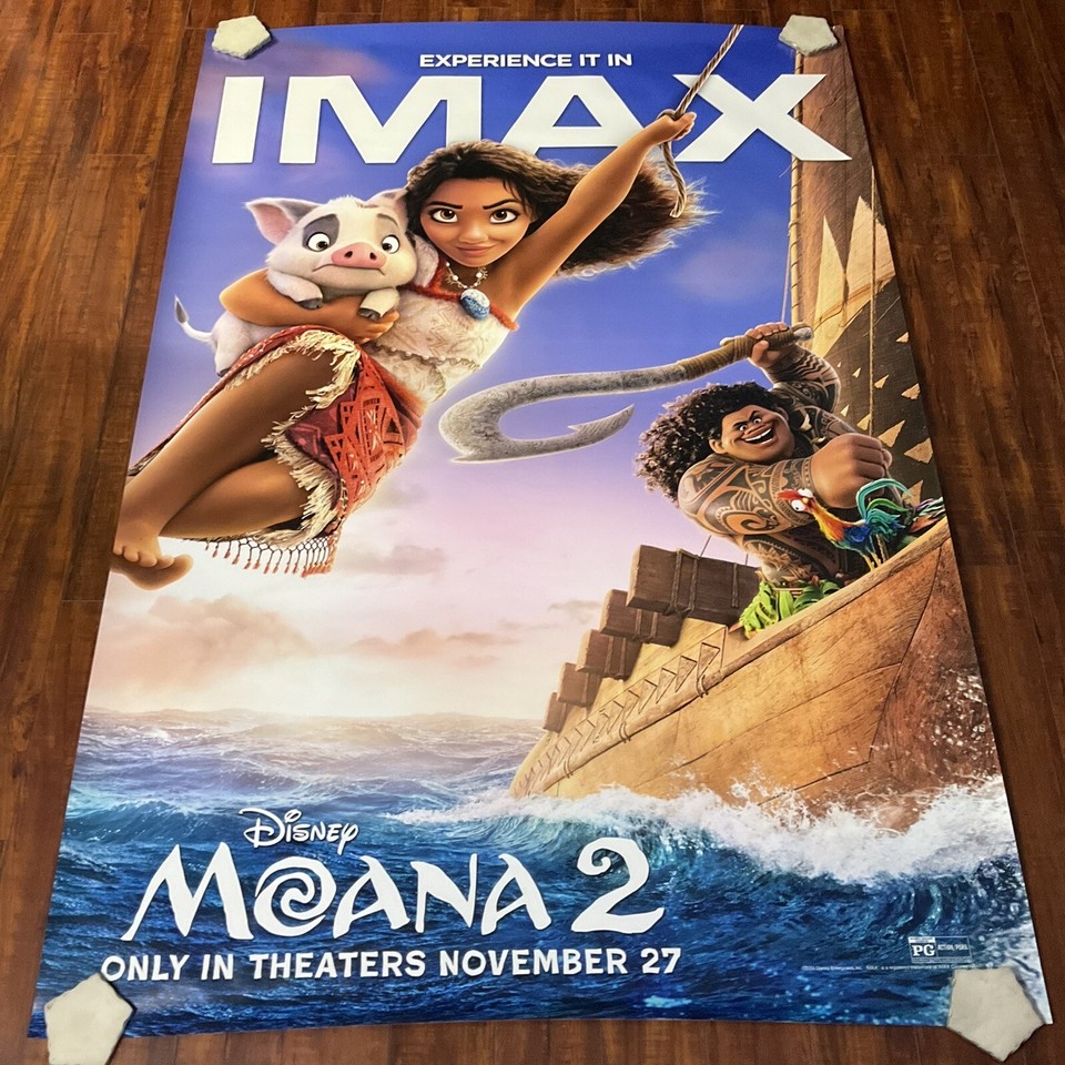 MOANA 2 IMAX 2024 Dwayne Johnson Orig Disney Bus Stop Movie Poster ...