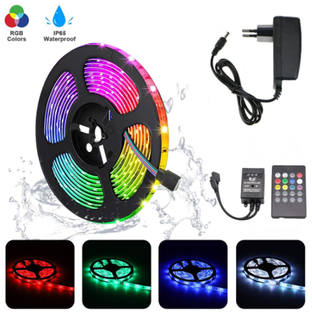 5050/3528 RGB Music Sync Color Changing LED Strip Light Remote F Home ...