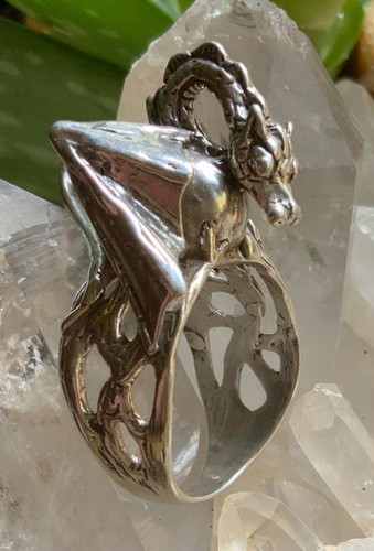 Hatching Baby Dragon 925 Ring Magic Medieval Fantasy size 9 Handmade by ...