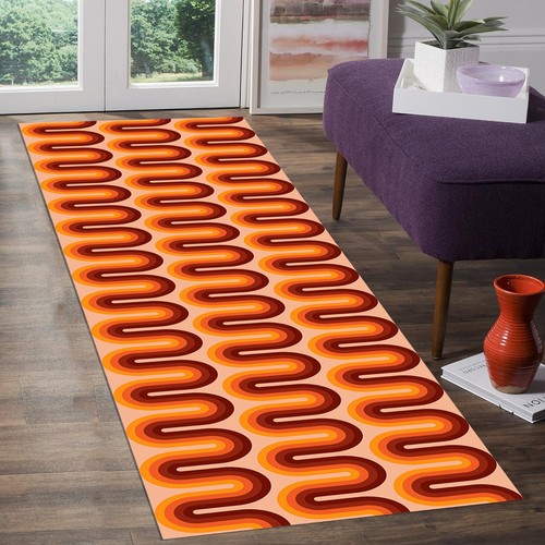 Groovy Rug,70's Retro Groovy Rug,Wavy Retro Area Rug,Retro Runner Rug ...