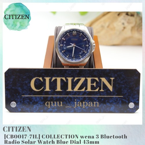 CITIZEN CB0017-71L COLLECTION wena 3 Bluetooth Radio Solar Watch Blue ...