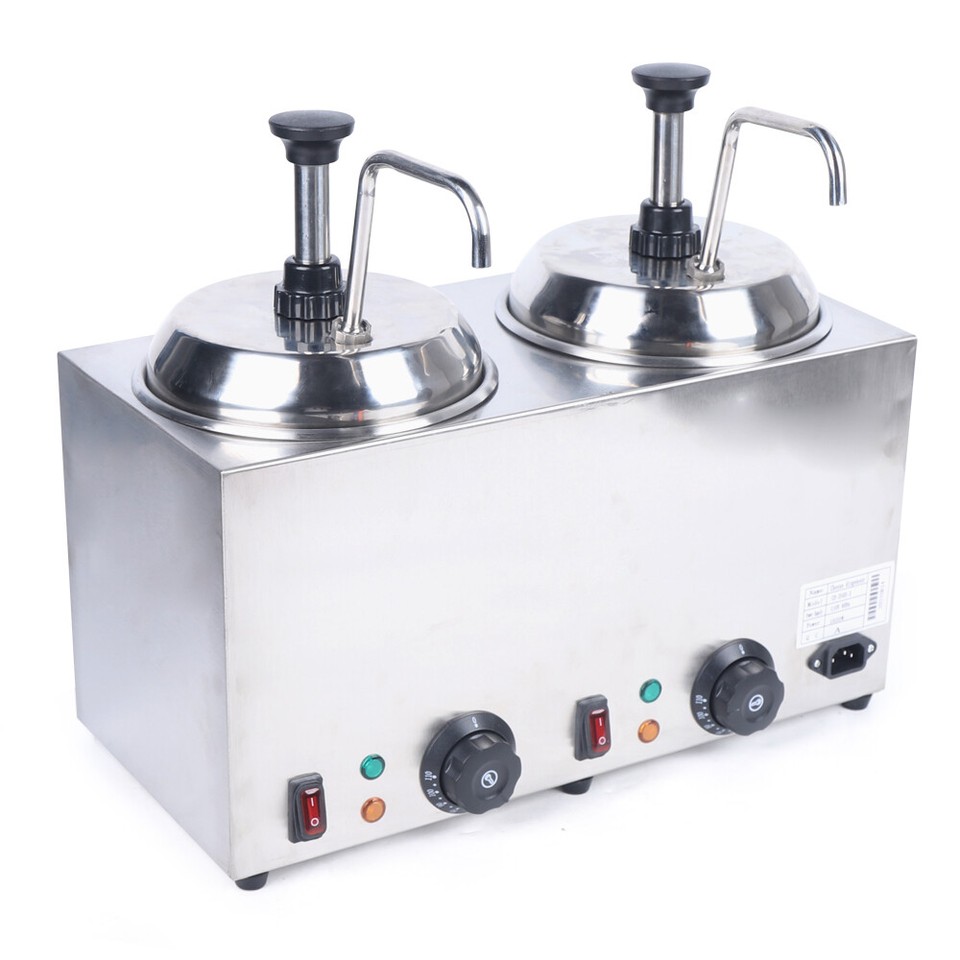 Commercial Hot Fudge Warmer Nacho Cheese Sauce Warmer w/ Pump Dispenser 1600W | eBay