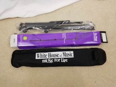 On-Stage Folding Music Stand with Carry Bag SM7122NB Adj. 26"- 40" Open ...