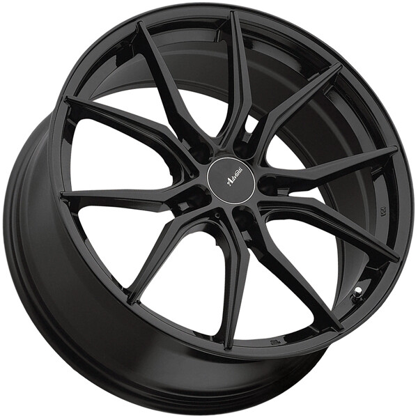 (Set of 4) Advanti Racing Hybris 17x7.5 5x115 +36mm Gloss Black Wheels ...