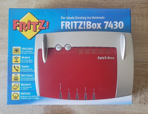 AVM FRITZ!Box 7430 450Mbps 4-Port Router - Rot | OVP 4023125027802 | eBay