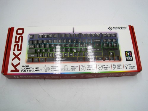 Sentry Pro Gaming RGB Lightup Keyboard HI-SPEED Wired USB Multi Color ...