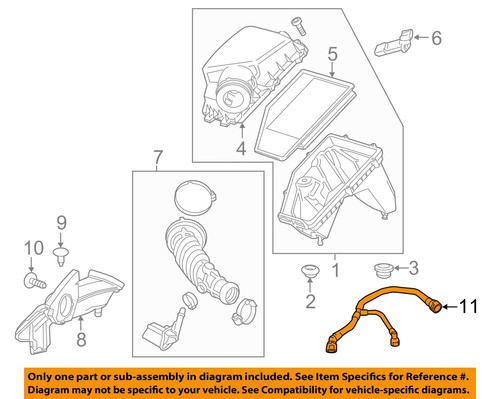 GM OEM 16-24 Cruze,Malibu EngineTransaxle Air Intake-Pcv Tube 12640659 ...