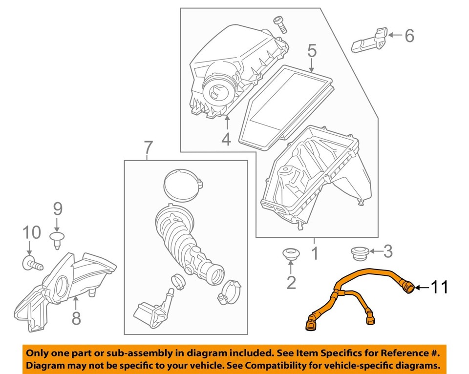 GM OEM 16-24 Cruze,Malibu EngineTransaxle Air Intake-Pcv Tube 12640659 ...