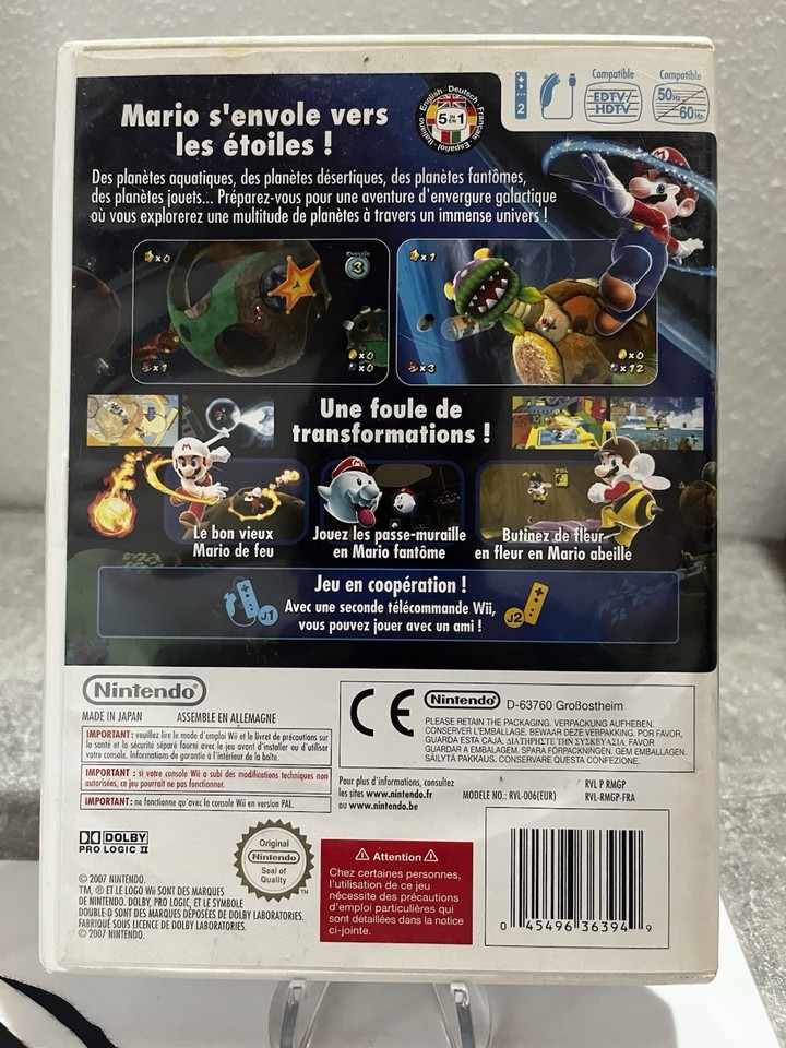 Super Mario Galaxy Nintendo Wii PAL PEGI 3 multiplayer con manuale | eBay