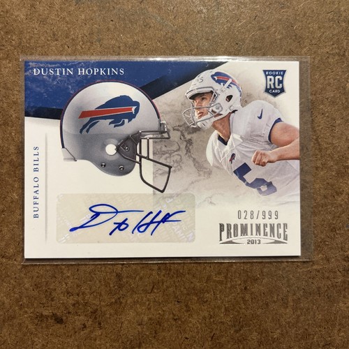 2013 Panini Prominence - Dustin Hopkins #207 Rookie Helmet Signatures ...