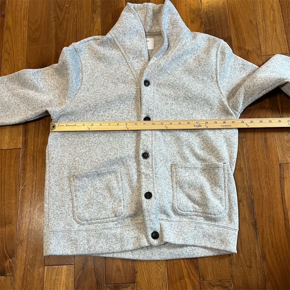Old Navy Men's XL Shawl-Collar Cardigan Sweater Gray Long Sleeve Casual ...
