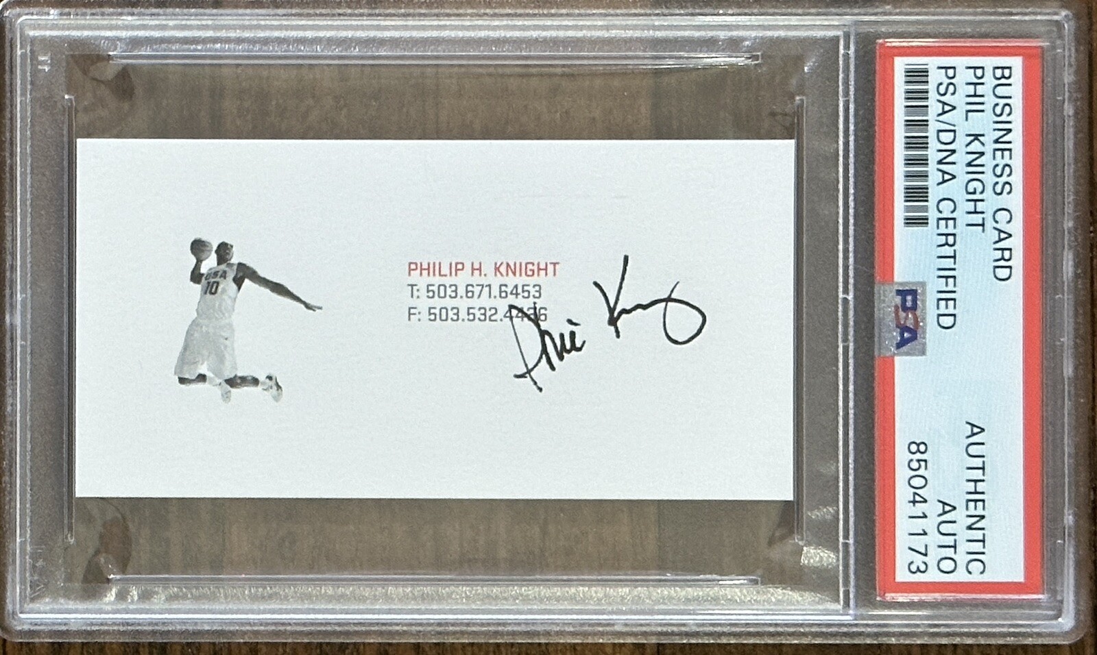 Phil Knight Nike Autographed Signed Ceo Business Card PSA DNA Autograph ...