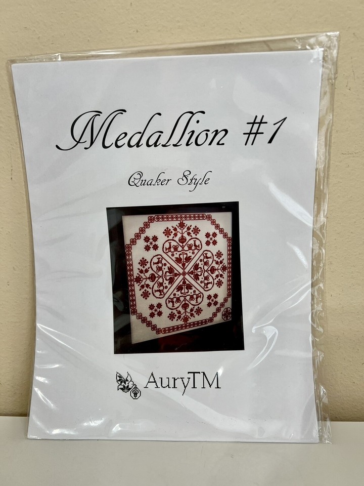 AuryTM Medallion 1 Quaker Style Cross Stitch Chart Pattern Swan Bird | eBay