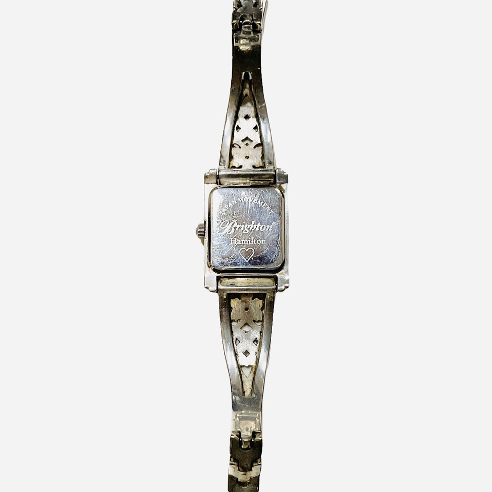 Brighton Hamilton Watch Silver Plated Butterfly Filigree Bracelet ...