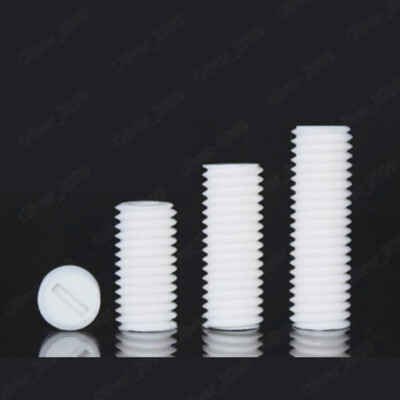 PP Polypropylene Plastic Slotted Set Screws With Flat Point M3 M4 M5 M6 ...