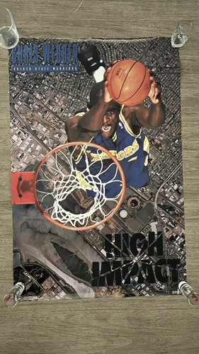 Chris Webber High Impact Vintage Poster 1993 Golden State Warriors NBA ...