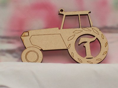 Personalised Tractor Shape Letter Initial Craft Blank Starts at 100mm ...