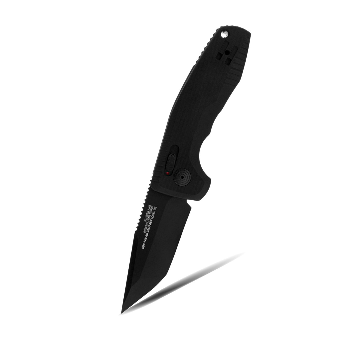 SOG TAC AU Compact 2.94 In Tanto Straight Edge Cryo D2 Blade Folding ...
