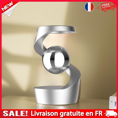 Gravity Defying Kinetic Desk Toy Floating Gyroscope Toy(Silver Top ...