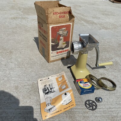 Vintage Grind-O-Mat Rival Meat Grinder Food Chopper Model 303 Original ...