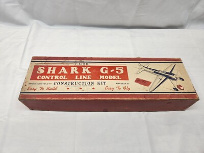 Vintage Victor Stanzel Shark balsa model airplane kit control line G ...
