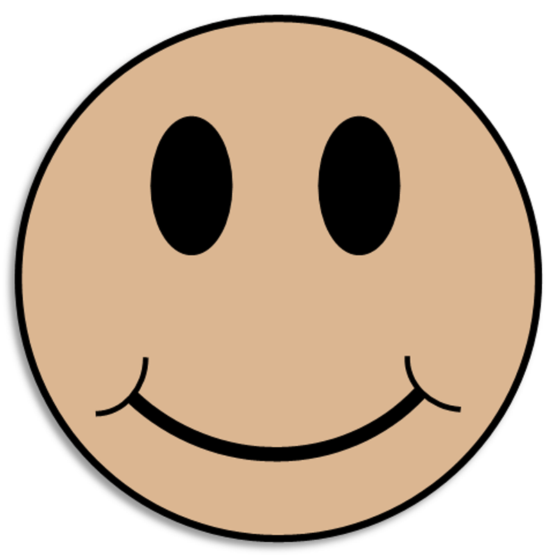 Beige Smiley Face - 3 Pack Circle Stickers 3 Inch - Smile Happy | eBay