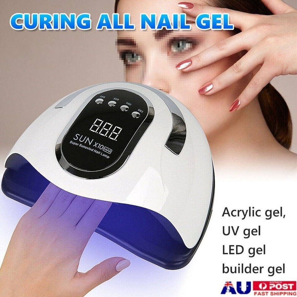 UV LED Light Nail Gel Polish Dryer Lamp 450W SUN X10 MAX Manicure ...