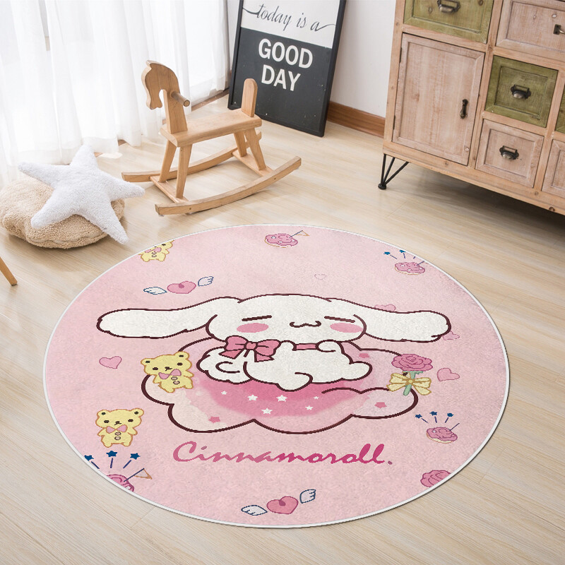 Cute Cinnamoroll Cartoon Mat Rug Plush Carpet Round Pad Floor Mats ...
