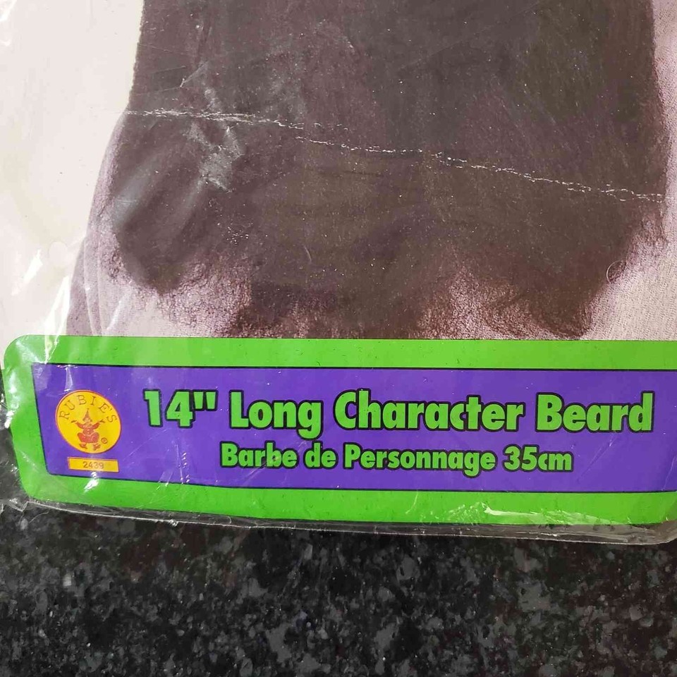 14" Long Black Character Beard- Halloween Costume- New- RRR Halloween ...